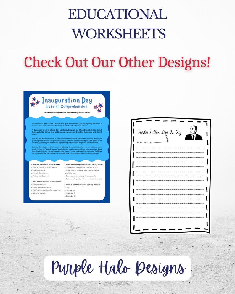 President Oath of Office Worksheet | Patriotic 2025 American ...