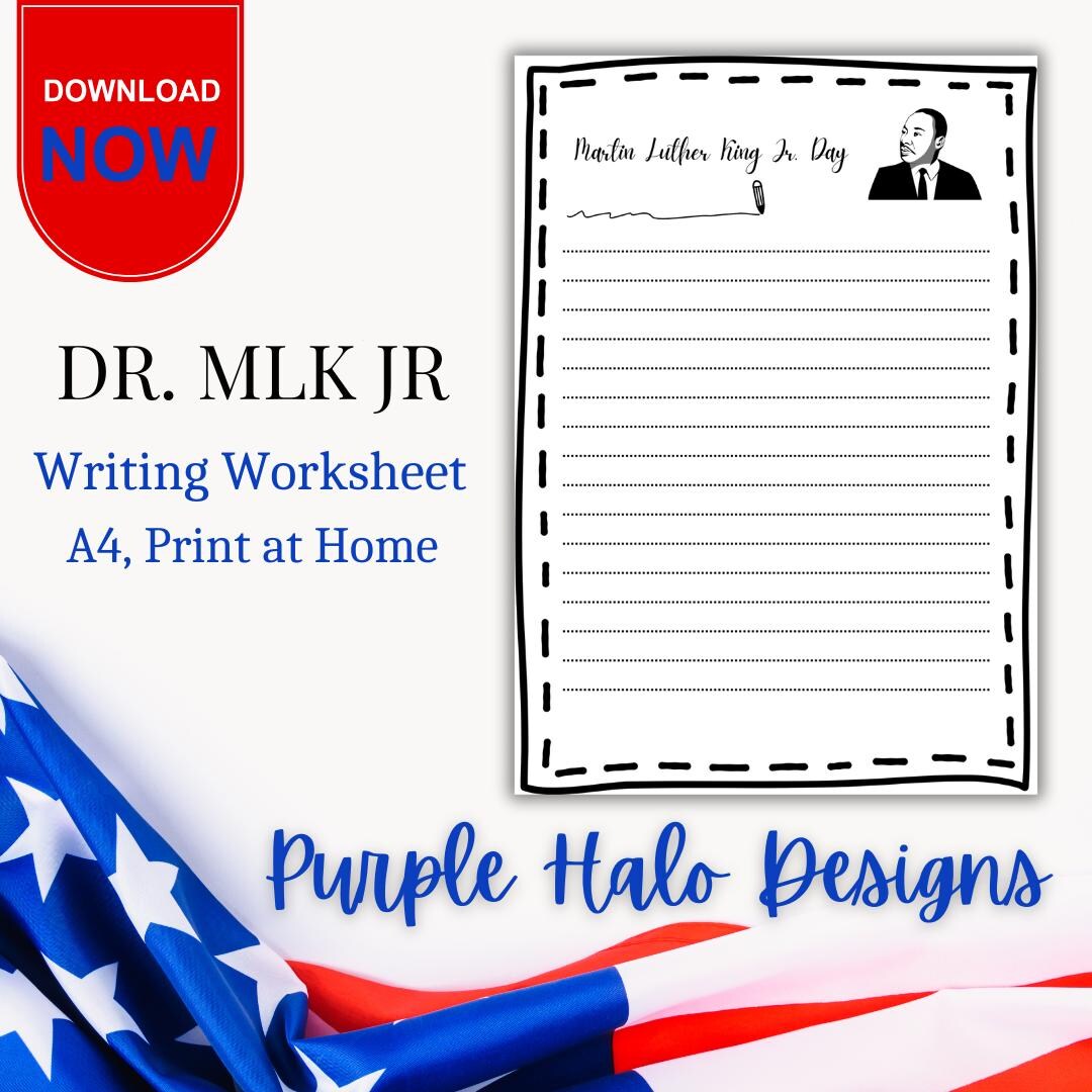 Martin Luther King Jr Journal Page, Notes Workbook Writing Sheet - Etsy