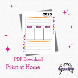 Quarterly Planner PDF 2025-2026 | 4-page Digital Download With Goals ...
