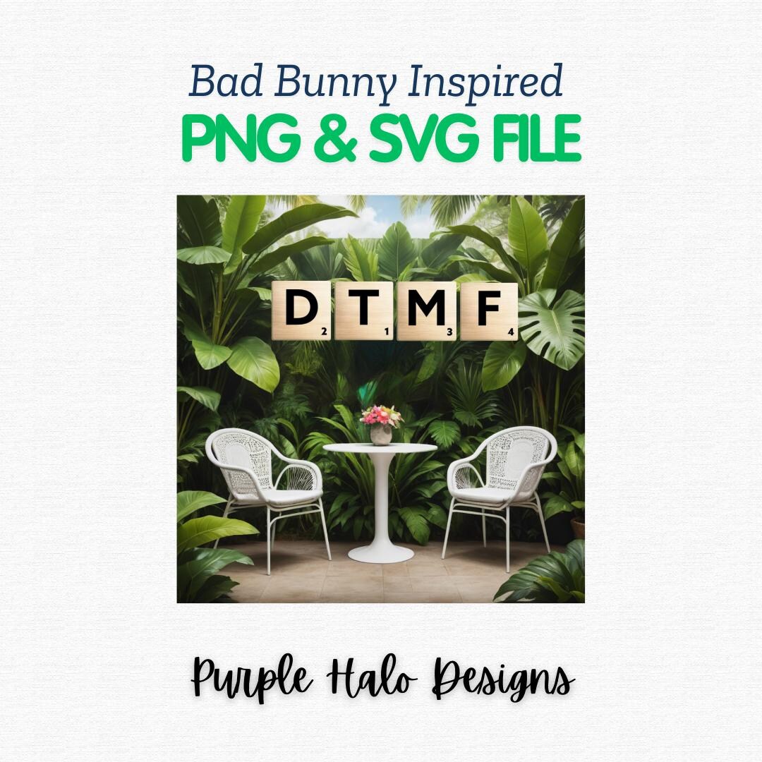 Bad Bunny Inspired PNG SVG Digital File, DTMF Album Design, Tropical ...