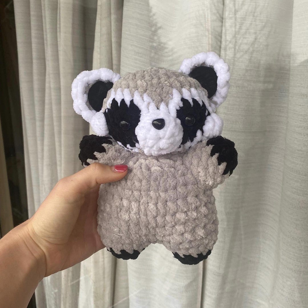 Handmade Raccoon Plushie, Custom Stuffed Animal, Trash Panda Toy ...