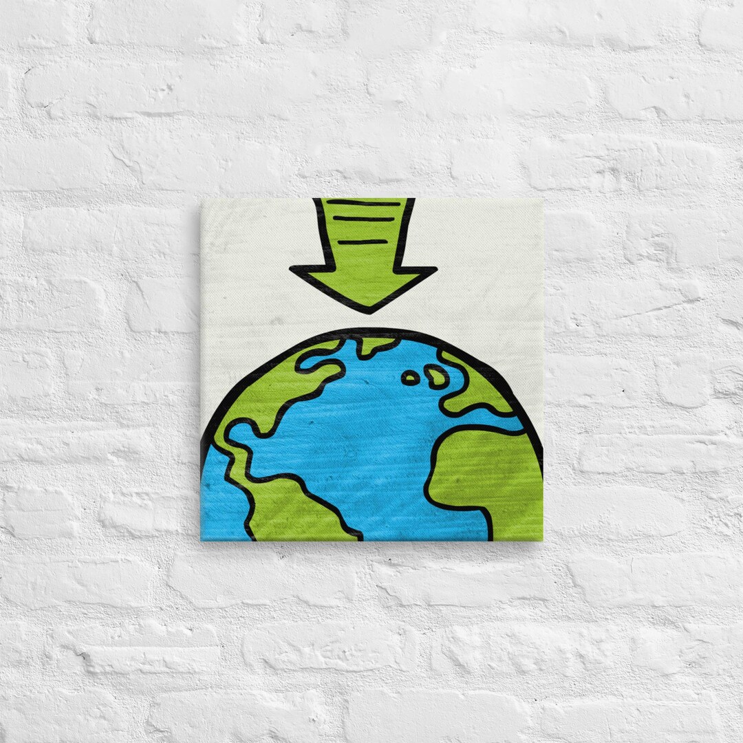 Down to Earth Canvas: Serene Landscape Wall Art – Peaceful Earthy Scene ...