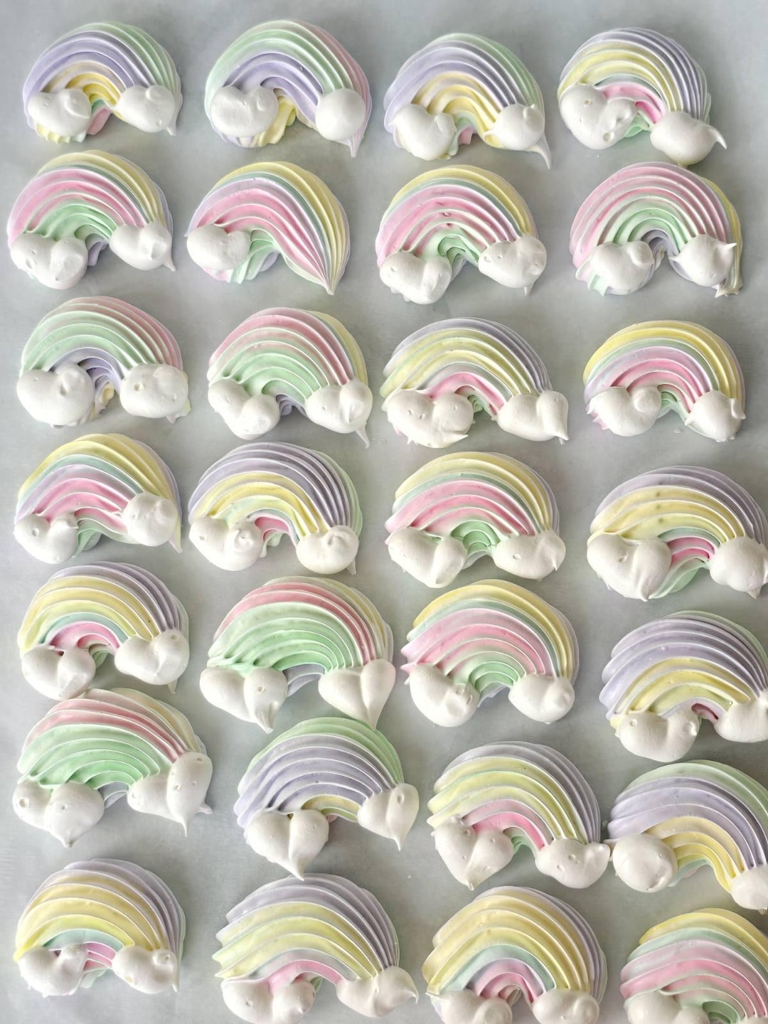Rainbow Meringue Cookies - Etsy