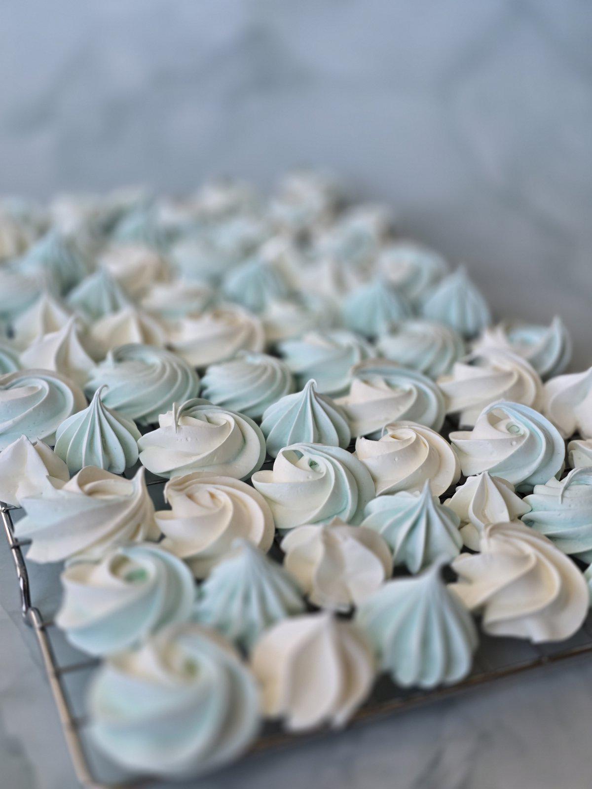 Meringue Cookies Blue and White - Etsy