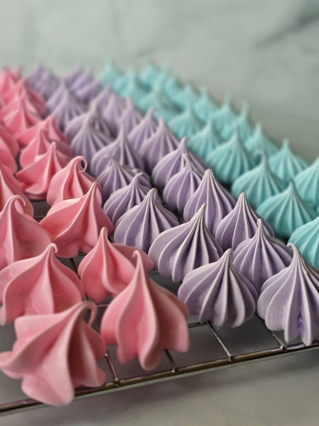Purple, Blue & Pink Meringue Cookies - Etsy