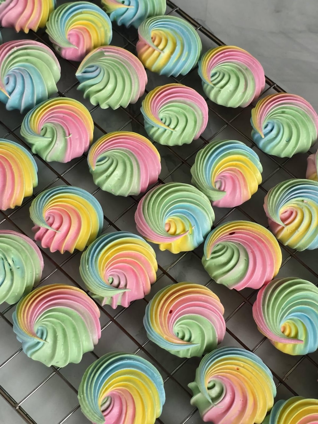Rainbow Meringue Cookies - Etsy