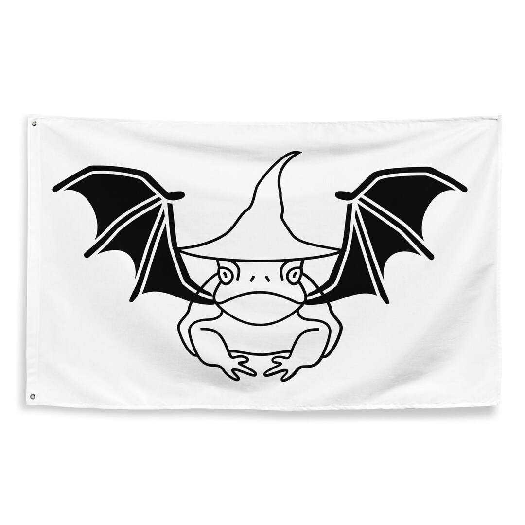 Bat Frog Wizard Flag - Etsy