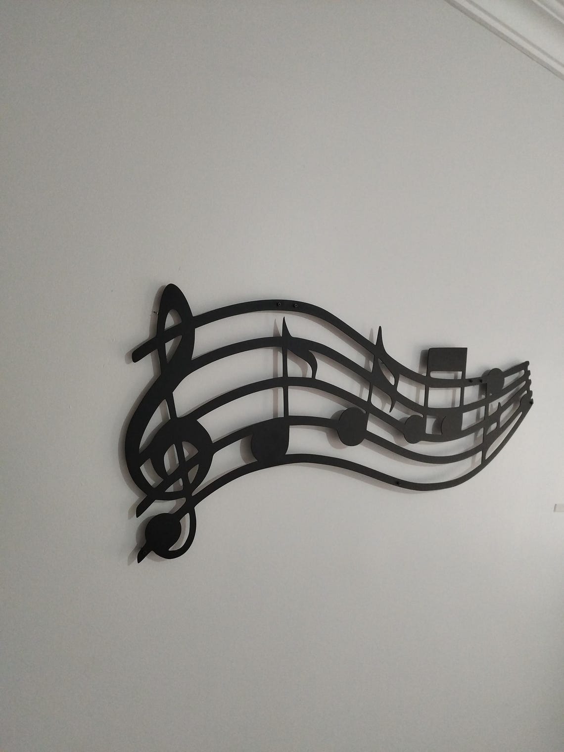 Metal Music Notes Wall Decor, Stainless Steel Art, Ready to Hang - Etsy