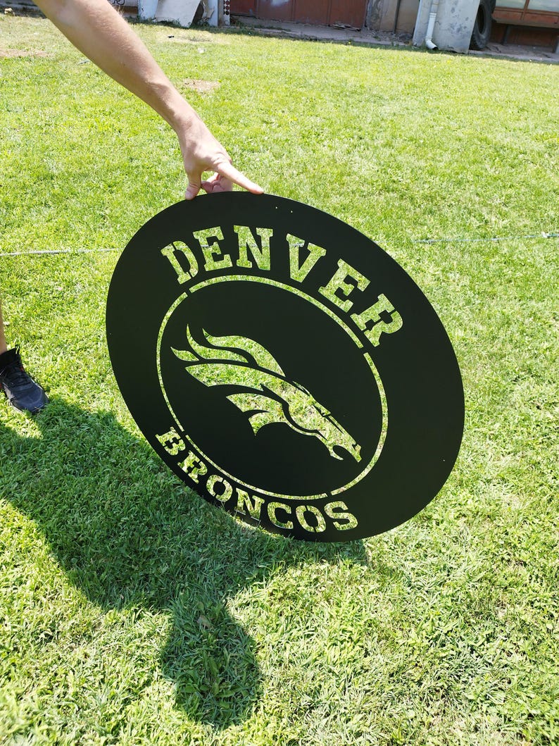Metal Denver Broncos Wall Decor - Etsy