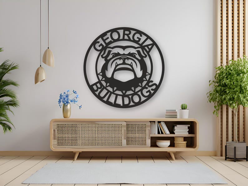Metal Georgia Bulldogs Wall Decor - Etsy
