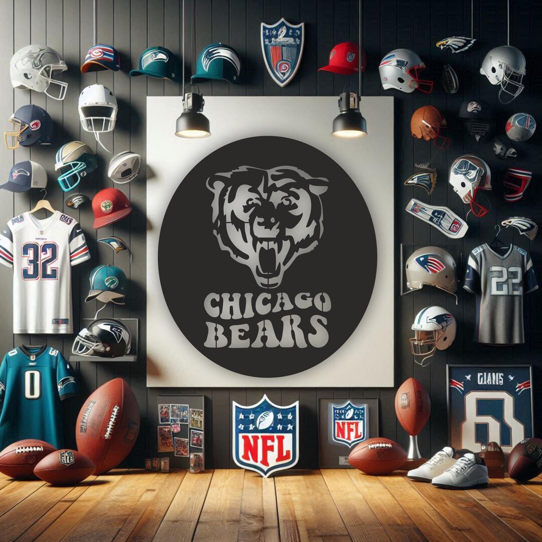 Metal Chicago Bears Wall Decor - Metal Chicago Bears Wall Art - Metal ...