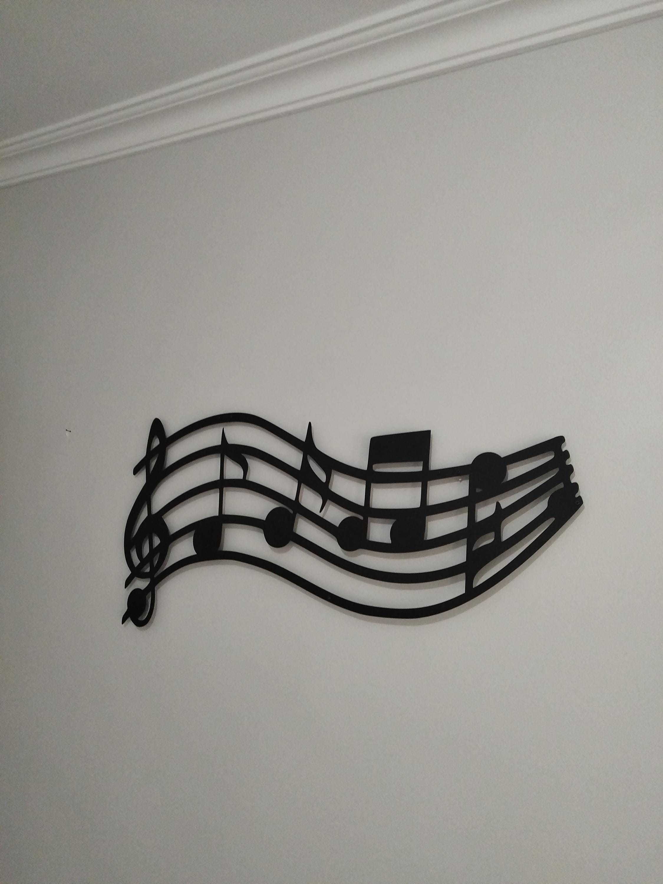 Metal Music Notes Wall Decor, Stainless Steel Art, Ready to Hang - Etsy