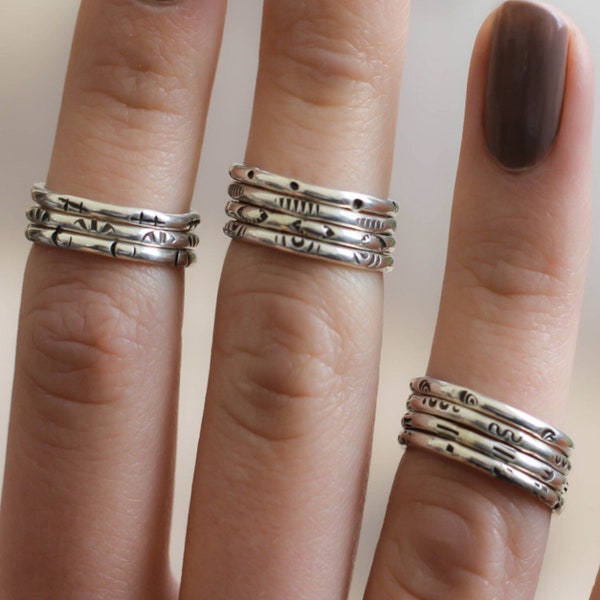 Boho Stacking Rings - Etsy