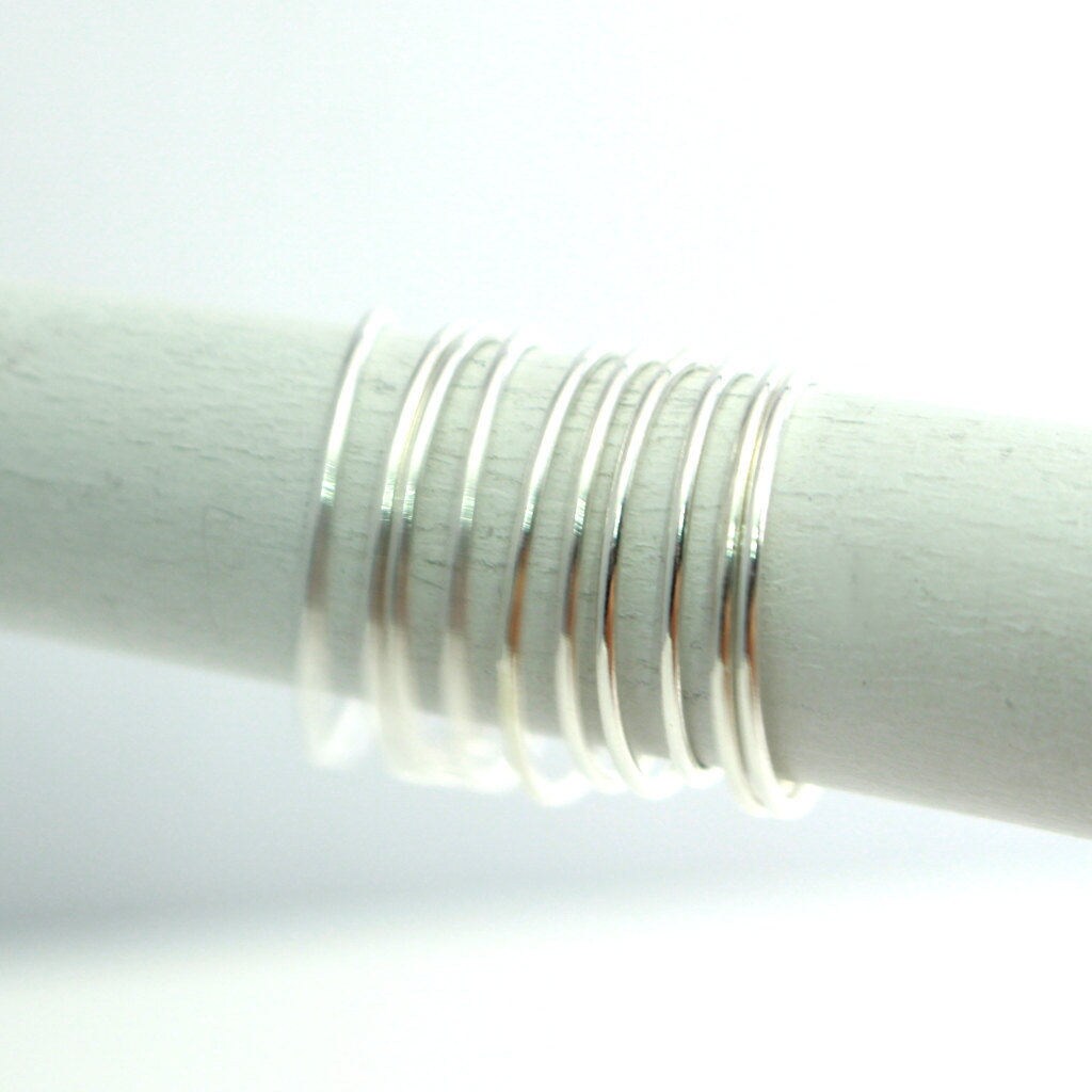 Sterling Midi Ring Sterling Silver Stack Ring Silver Band | Etsy