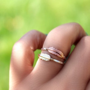Feather Stack Ring Stack Ring Stack Band Sterling Silver - Etsy