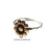 Mammoth Sunflower Flower Ring Stack Ring Silver Stack Ring - Etsy