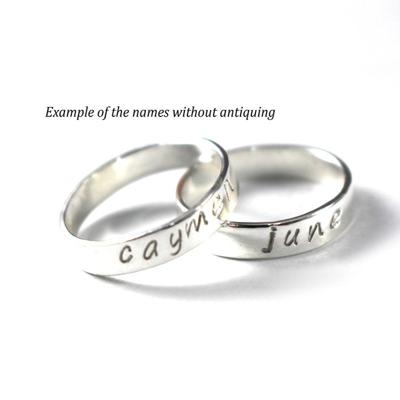 Stack Rings Name Rings Word Rings Personalized Name Rings | Etsy