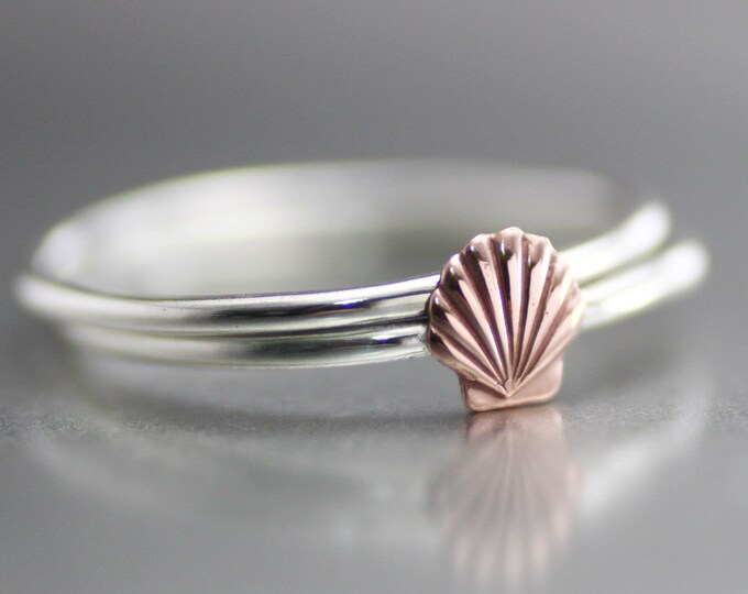 Sea Shell Ring, Shell Stack Ring, Tide Pool Ring, Ocean Ring, Stack ...