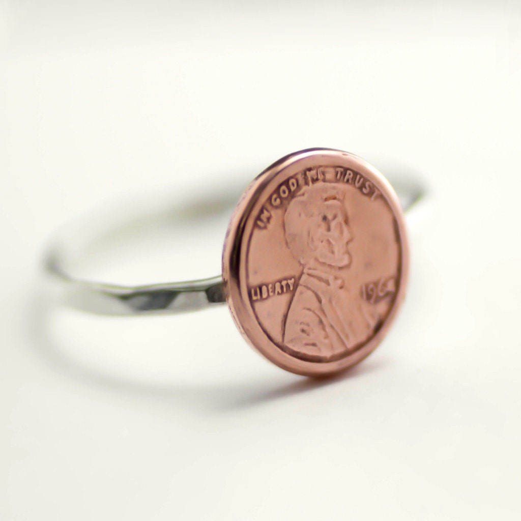Penny Ring Money Jewelry Lucky Penny Ring Copper Penny - Etsy Ireland