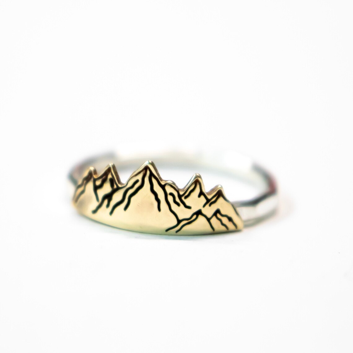 Mountain Range Ring Sterling Ring Stacking Ring Mountain - Etsy