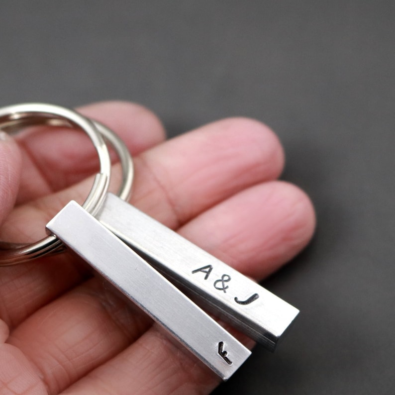 Anniversary Gift Custom Keychain Bar Keychain Personalized | Etsy