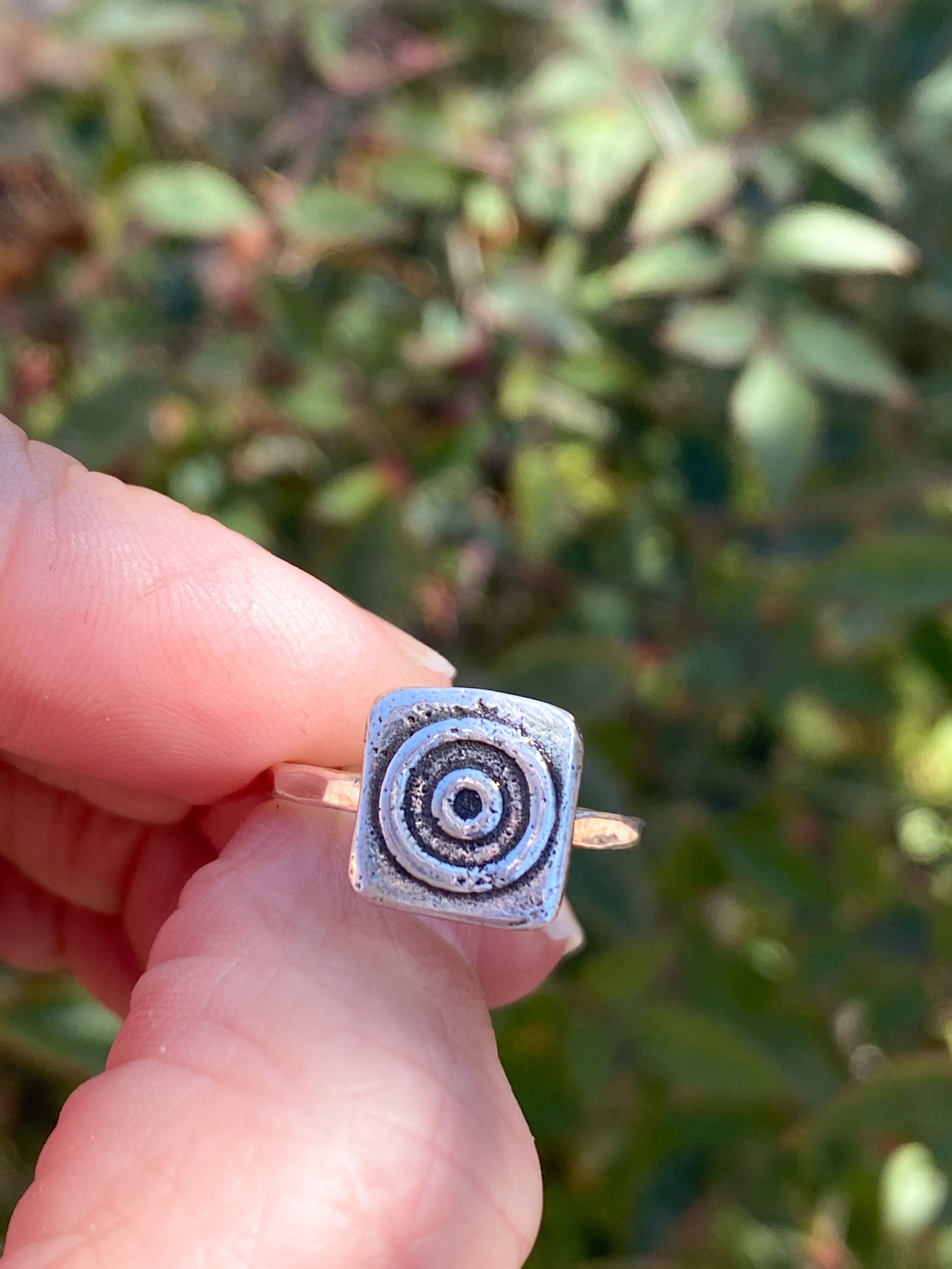 Modern Circle Ring Bullseye Ring Sterling Ring Stack Ring | Etsy