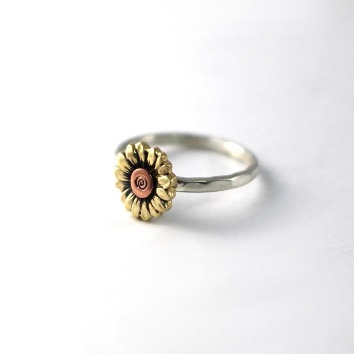 Sunflower Ring Stack Ring Flower Stack Ring Flower Ring - Etsy