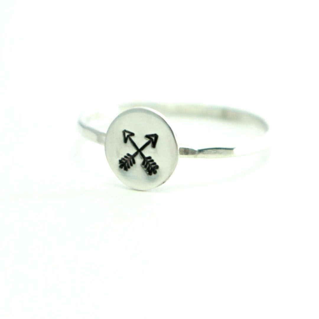 Crossed Arrow Ring, Wanderlust Ring, Journey Ring, Arrow Stack Ring ...
