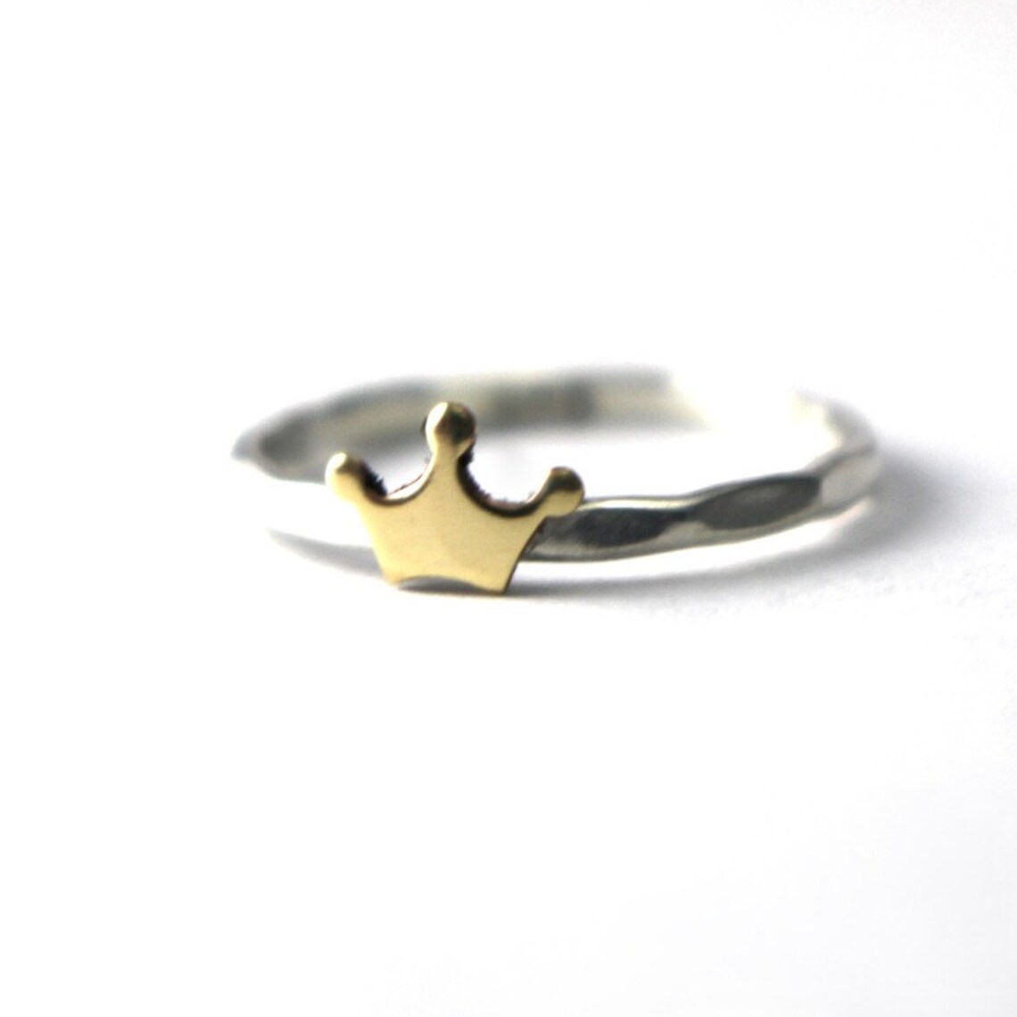 Crown Ring Brass Crown Princess Ring Queen Ring Stack - Etsy