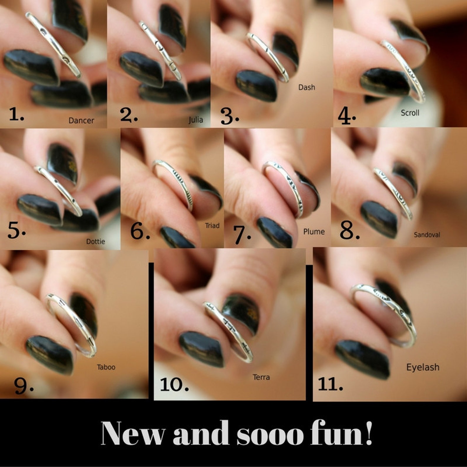 Textured Stack Rings Sterling Stack Rings Custom Stack - Etsy