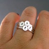 Mothers Rings, Stack Rings, Initial Rings, Custom Initial Rings, Personalized Set of 4 Mothers ...