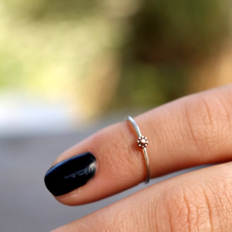 Tiny Sunflower Ring Petite Sunflower Ring Flower Ring Boho - Etsy