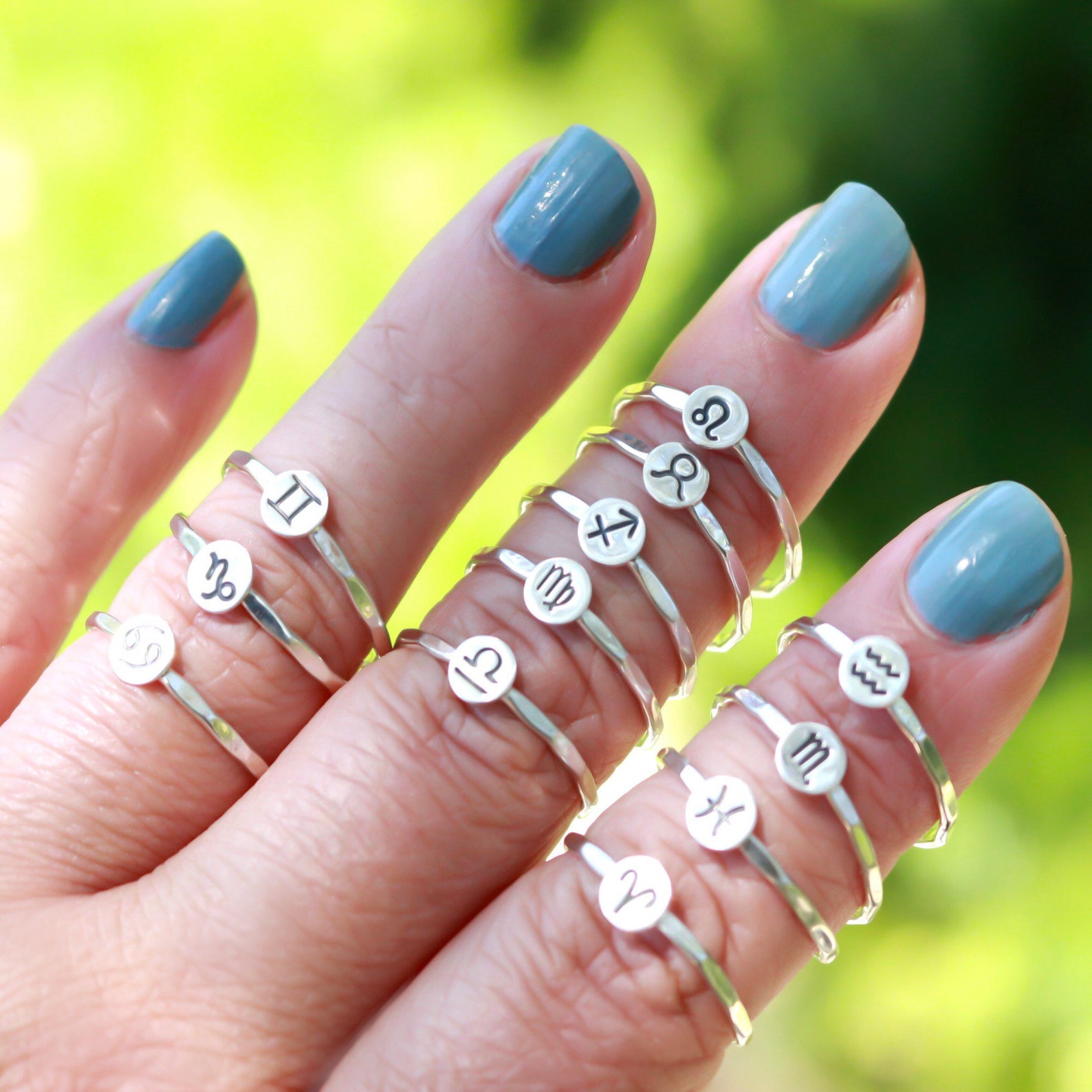 Zodiac Symbol Ring Astrology Ring Birthday Ring Zodiac | Etsy