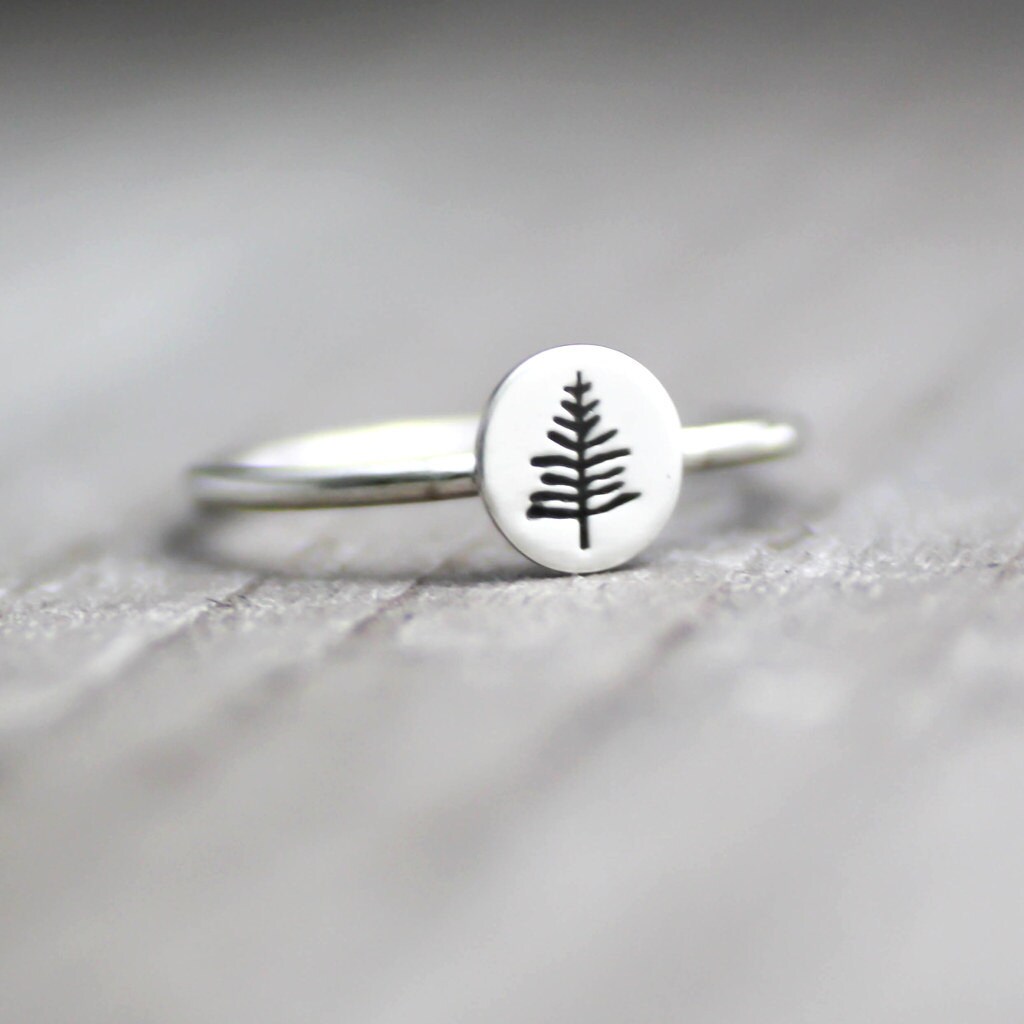 Evergreen Tree Ring Northwoods Pine Tree Ring Pine Tree - Etsy