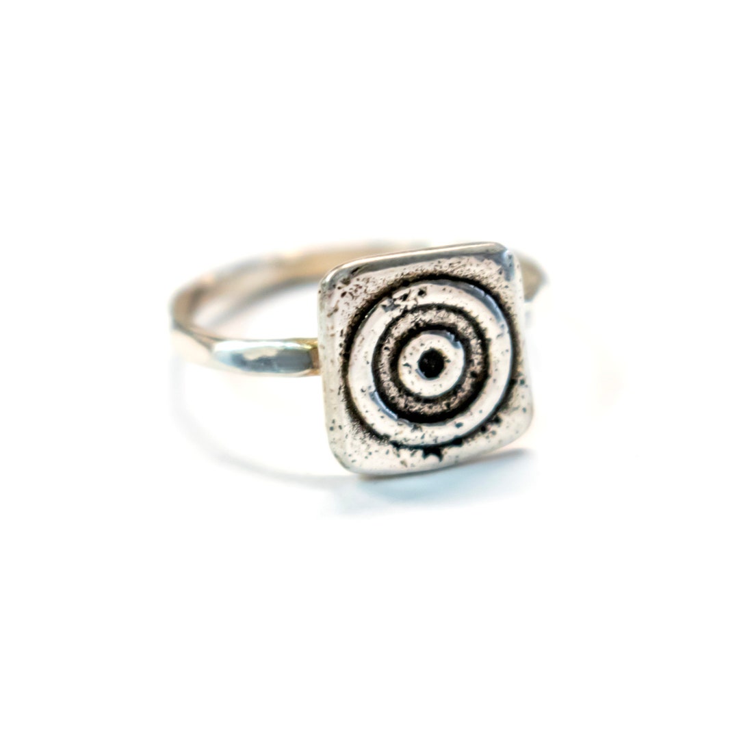 Modern Circle Ring, Bullseye Ring, Sterling Ring, Stack Ring ...