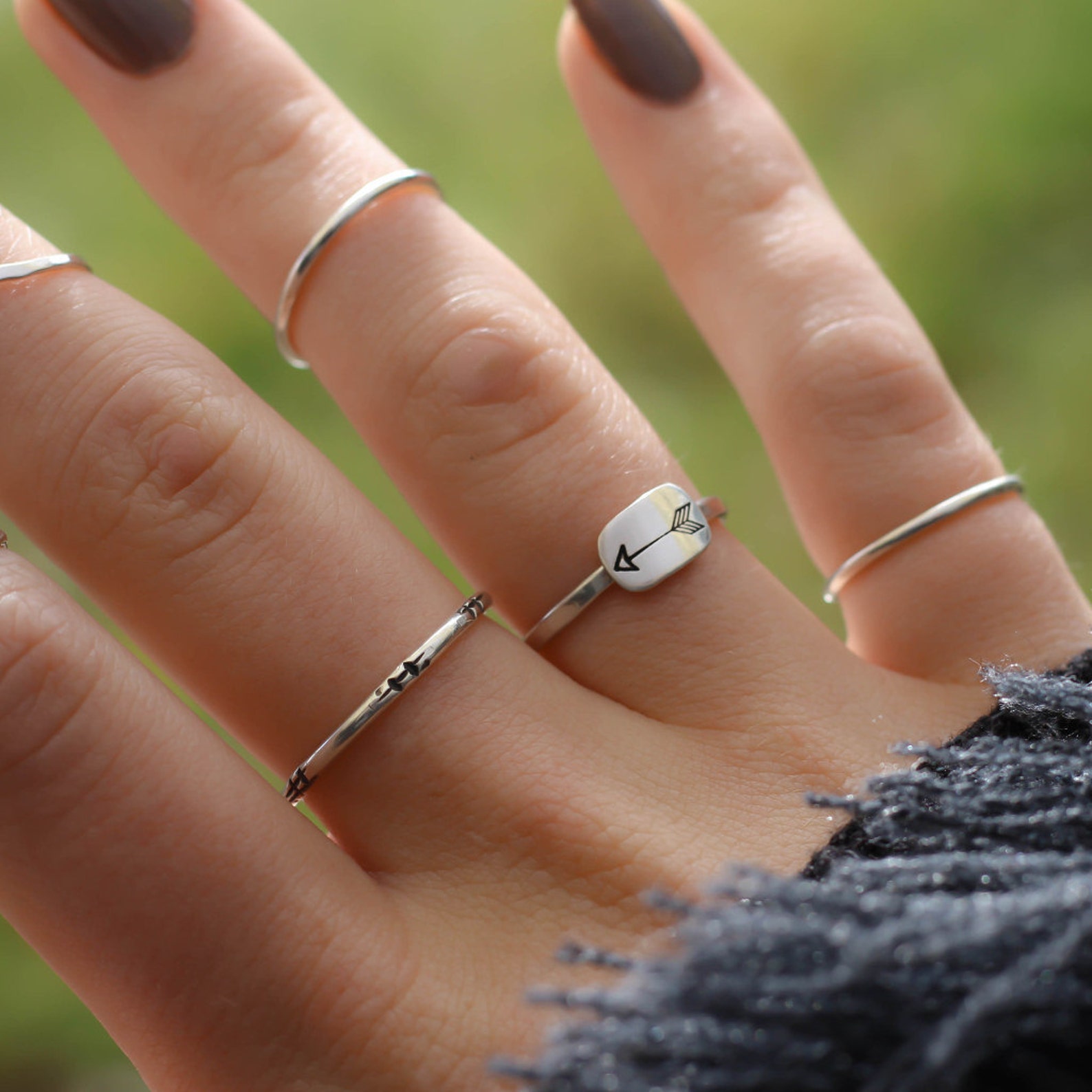 Silver Arrow Ring Sterling Arrow Ring Boho Arrow Ring - Etsy