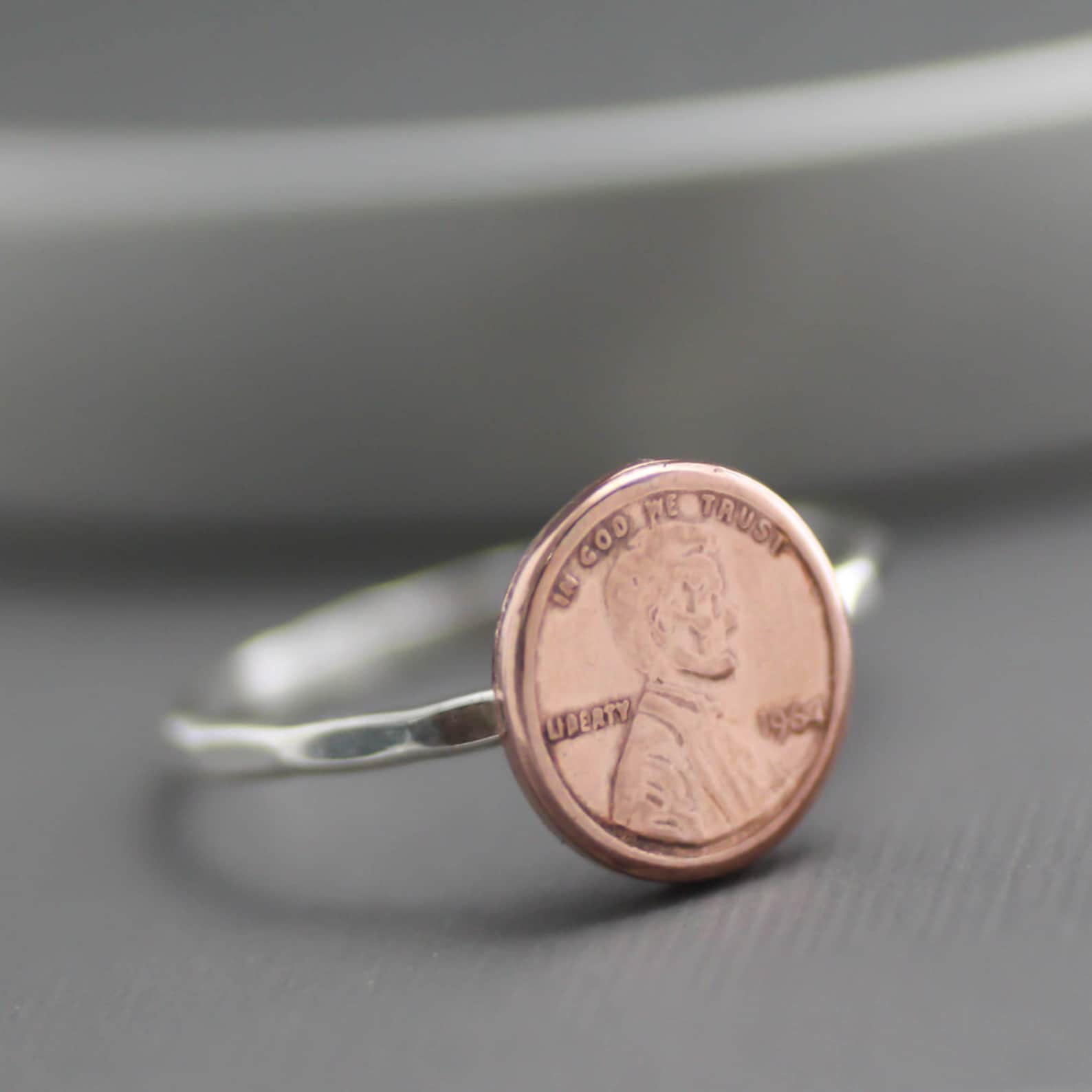 Penny Ring Money Jewelry Lucky Penny Ring Copper Penny - Etsy