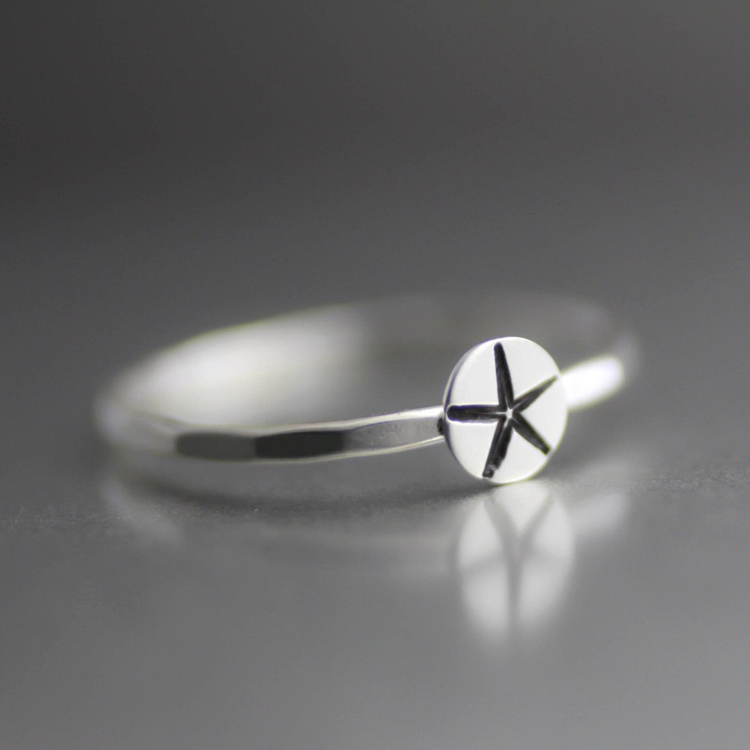 Starfish Ring, Sea Star Stack Ring, Stack Ring, Silver Stack Ring ...