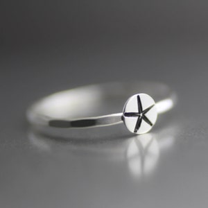 Starfish Ring, Sea Star Stack Ring, Stack Ring, Silver Stack Ring, Starfish Stack Ring, Beach ...