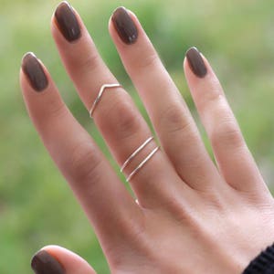 Sterling Midi Ring, Sterling Silver Stack Ring, Silver Band, Sterling ...