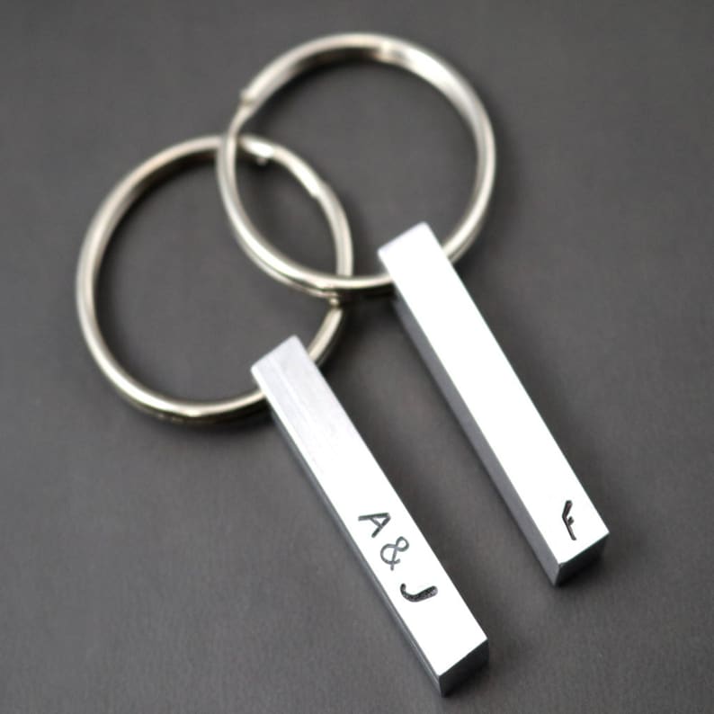 Anniversary Gift Custom Keychain Bar Keychain Personalized | Etsy