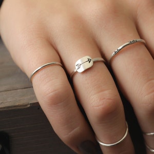 Silver Arrow Ring, Sterling Arrow Ring, Boho Arrow Ring, Hipster Arrow ...