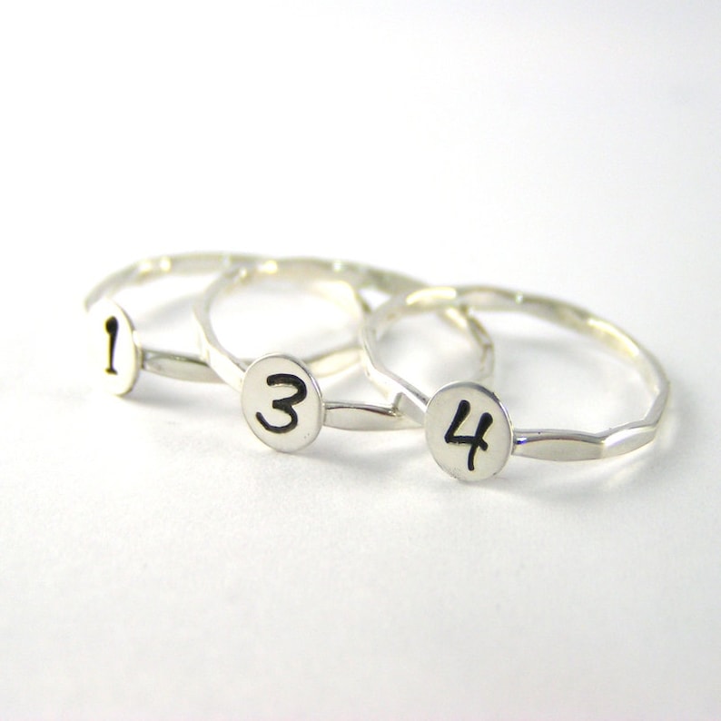Football Ring Team Ring Silver Stack Ring Personalized - Etsy