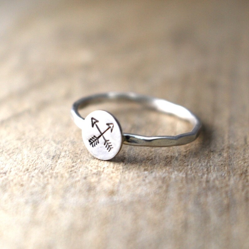 Crossed Arrow Ring Wanderlust Ring Journey Ring Arrow Stack | Etsy