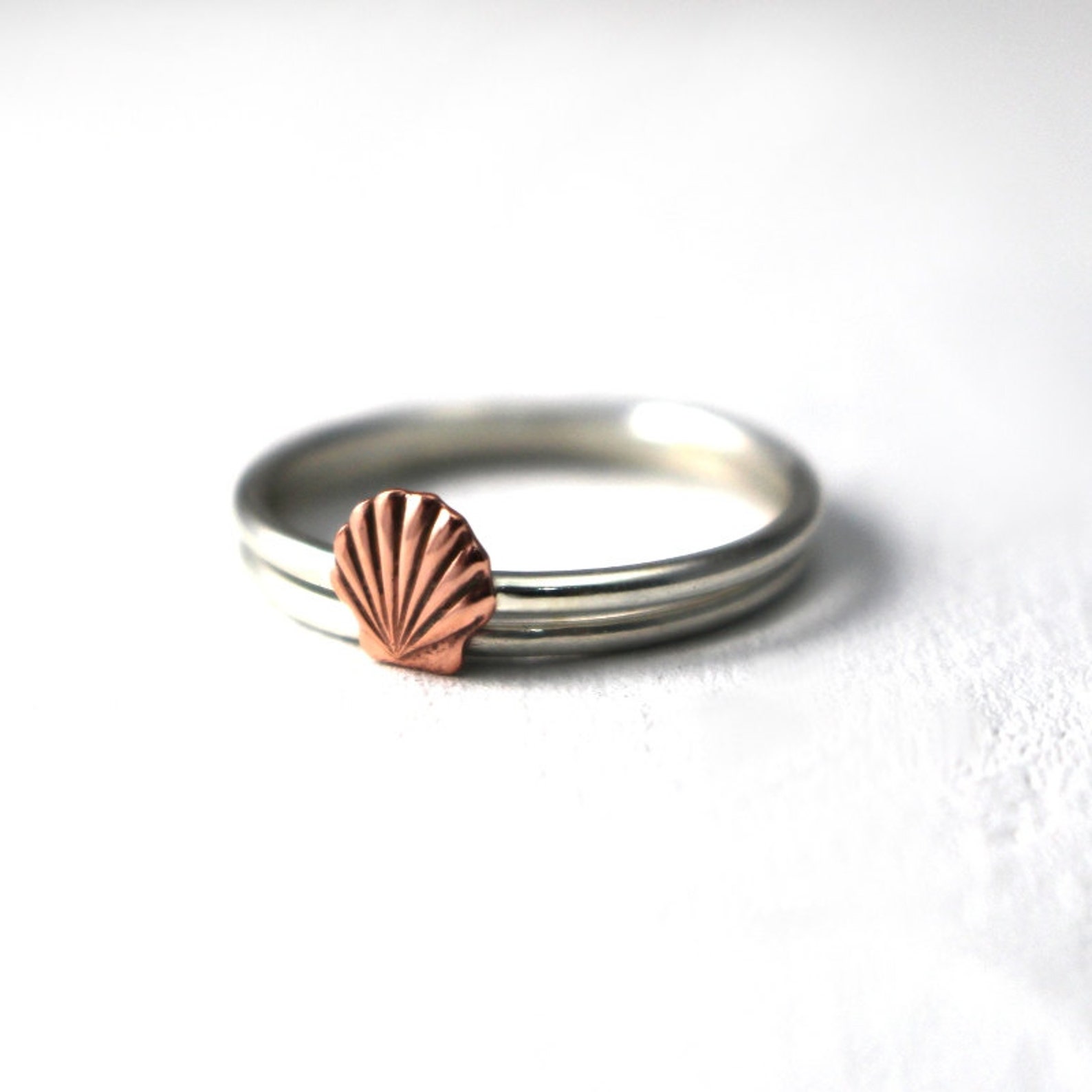 Sea Shell Ring Shell Stack Ring Tide Pool Ring Ocean Ring | Etsy