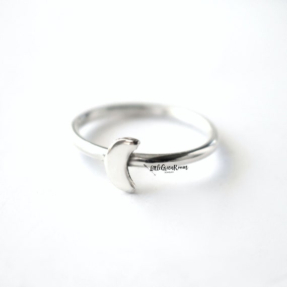 Sterling Moon Phases Ring Moon Stack Ring Moon Band Silver - Etsy