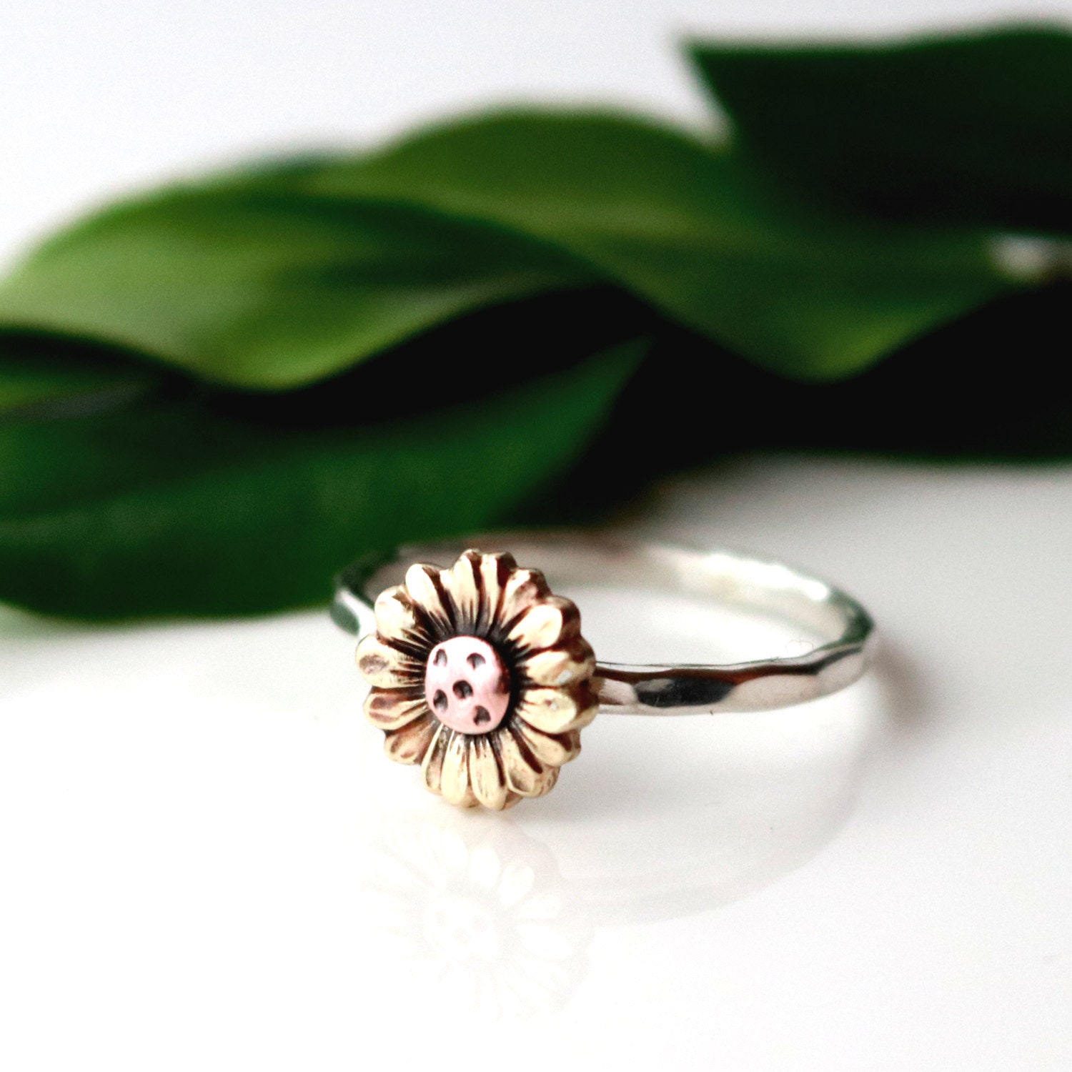 Sunny Sunflower Ring Flower Ring Sunflower Ring Boho Flower - Etsy