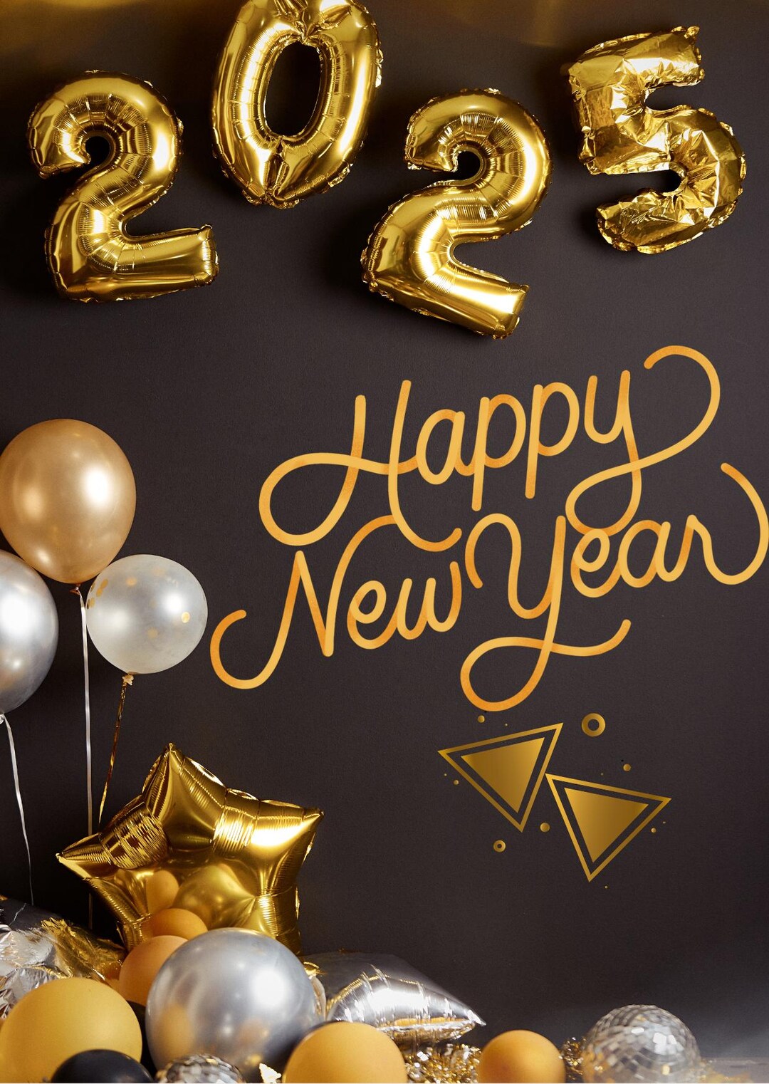 2025 Happy New Year Card – Elegant & Joyful Greeting for the New Year ...