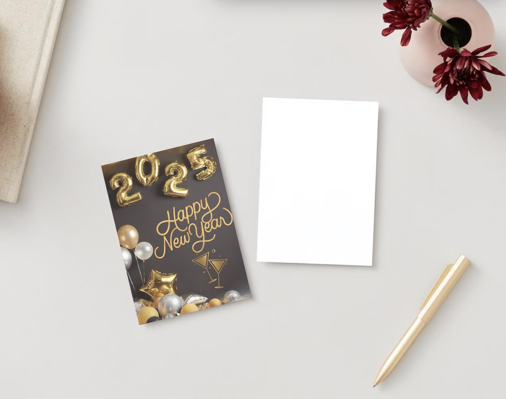 2025 Happy New Year Card – Elegant & Joyful Greeting for the New Year ...