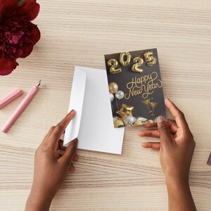 2025 Happy New Year Card – Elegant & Joyful Greeting for the New Year ...